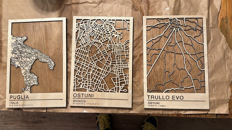 Laser-cut 3D Wooden Topographic Map of Any City, Perfect as a Gift. - Etsy
