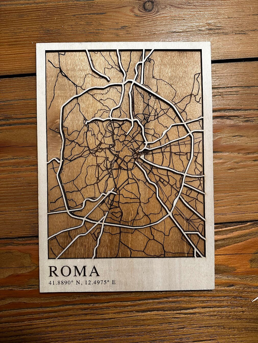 Laser-cut 3D Wooden Topographic Map of Any City, Perfect as a Gift. - Etsy