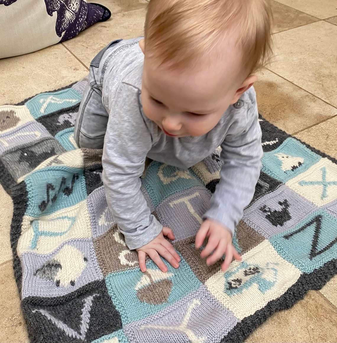 Alphabet Blanket, Baby Blanket, ABC Knit, Knitting Pattern ...