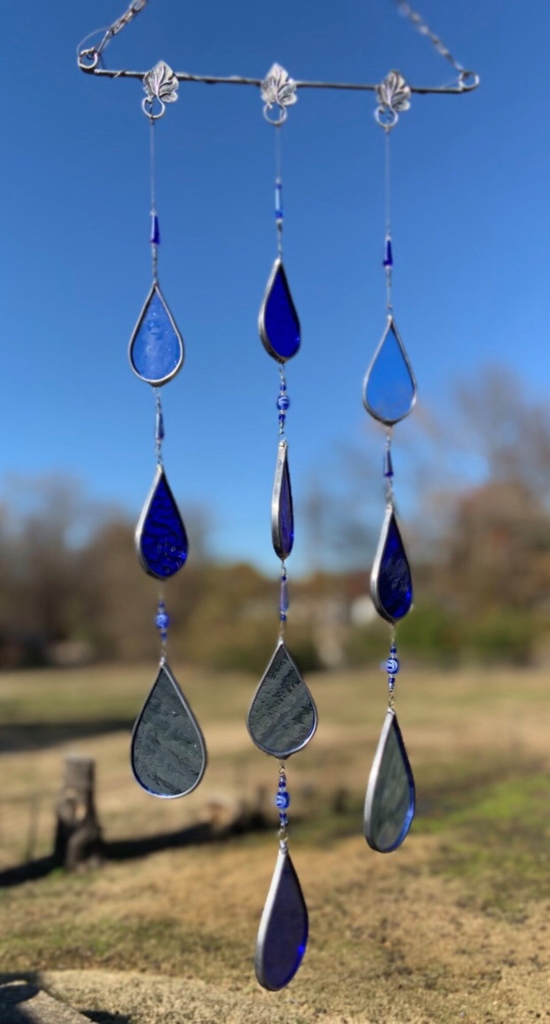 Glass Raindrop Mobile - Etsy