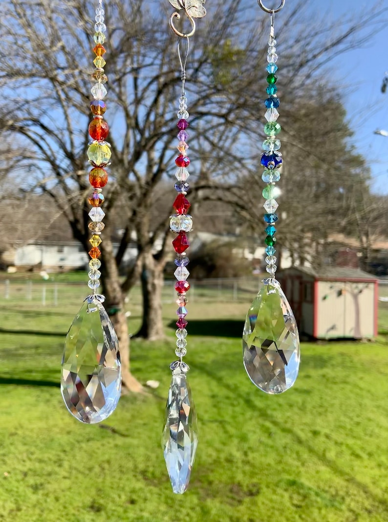 Triple Crystal Sun Catcher - Etsy