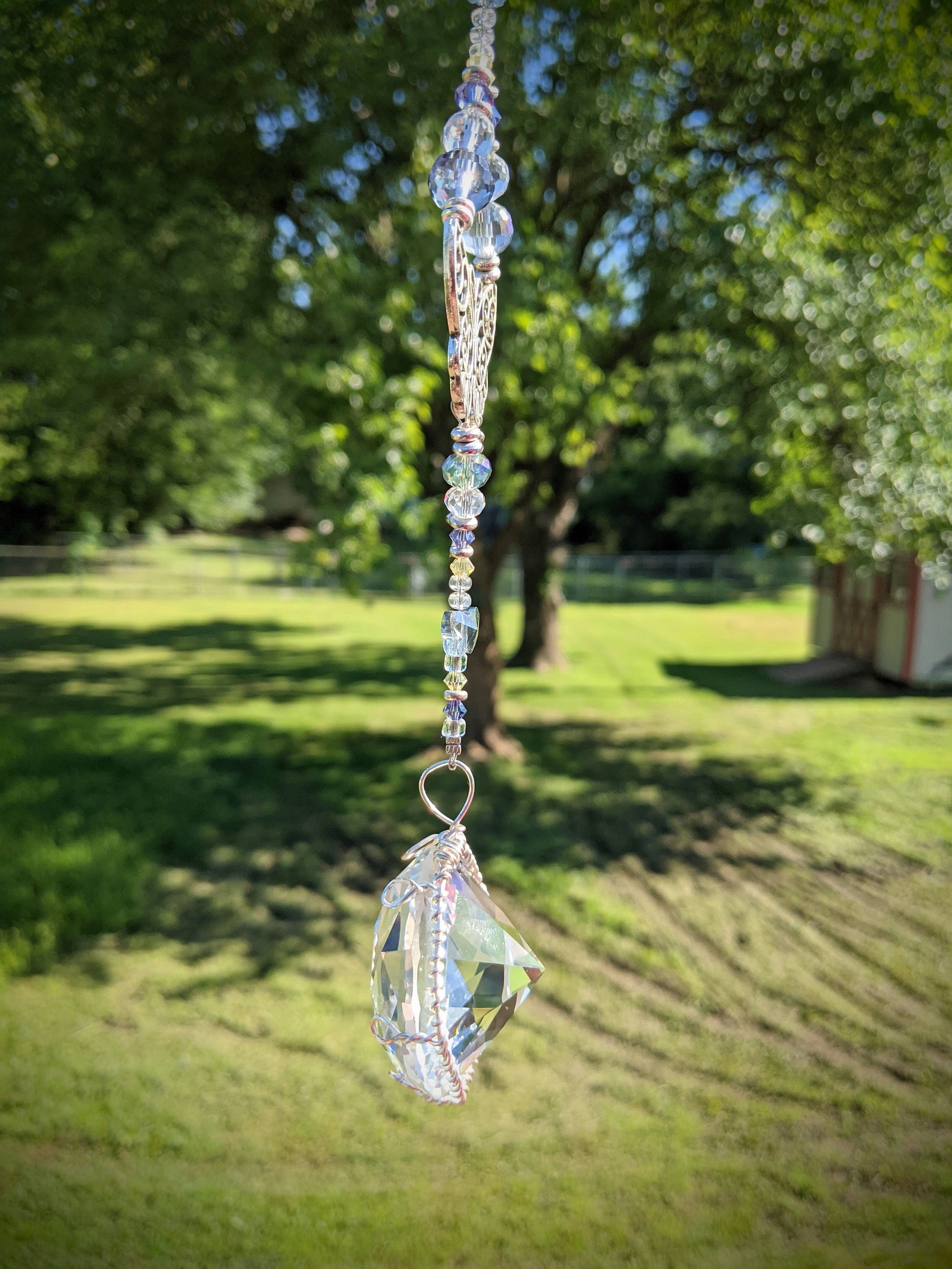Crystal Diamond and Butterfly Sun Catcher | Etsy