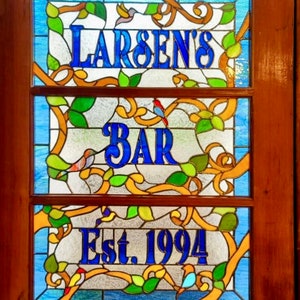 DEPOSIT for Custom Name Stained Glass - Etsy