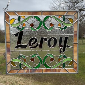 DEPOSIT for Custom Name Stained Glass - Etsy