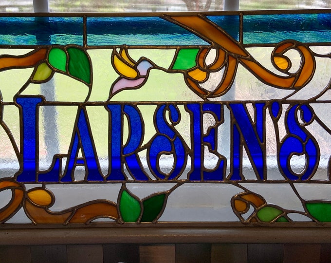 Handcrafted Custom Name Stained Glass DEPOSIT - Etsy