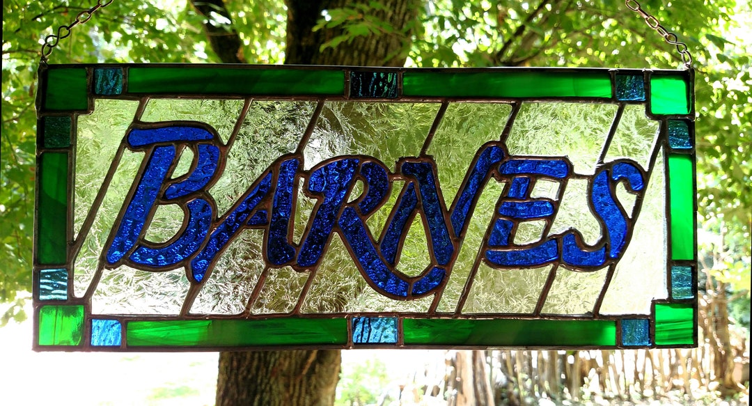 DEPOSIT for Handcrafted Custom Name Stained Glass - Etsy