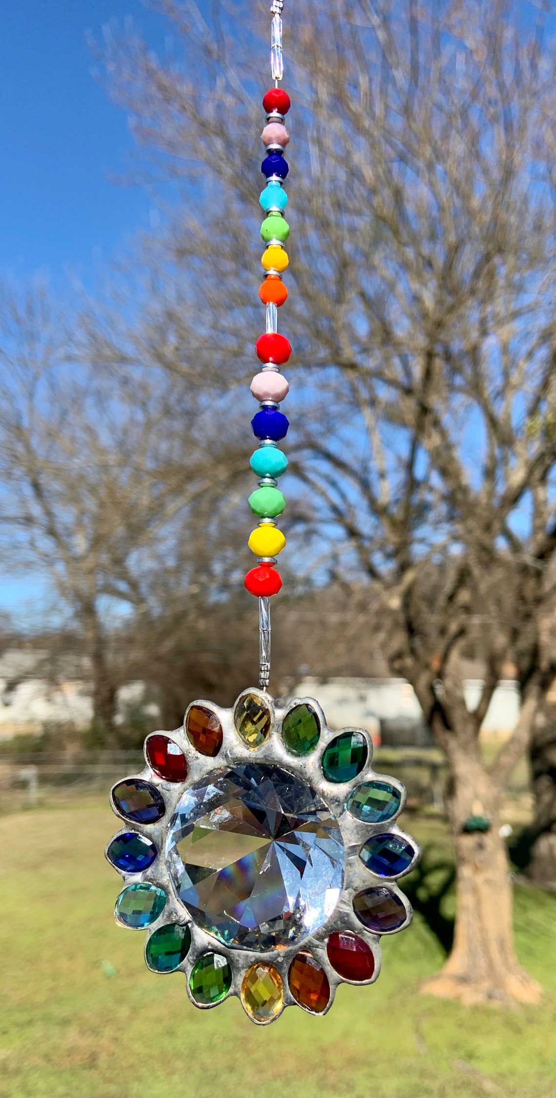 Large Diamond Rainbow Sun Catcher - Etsy