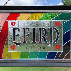 DEPOSIT for Custom Name Stained Glass - Etsy