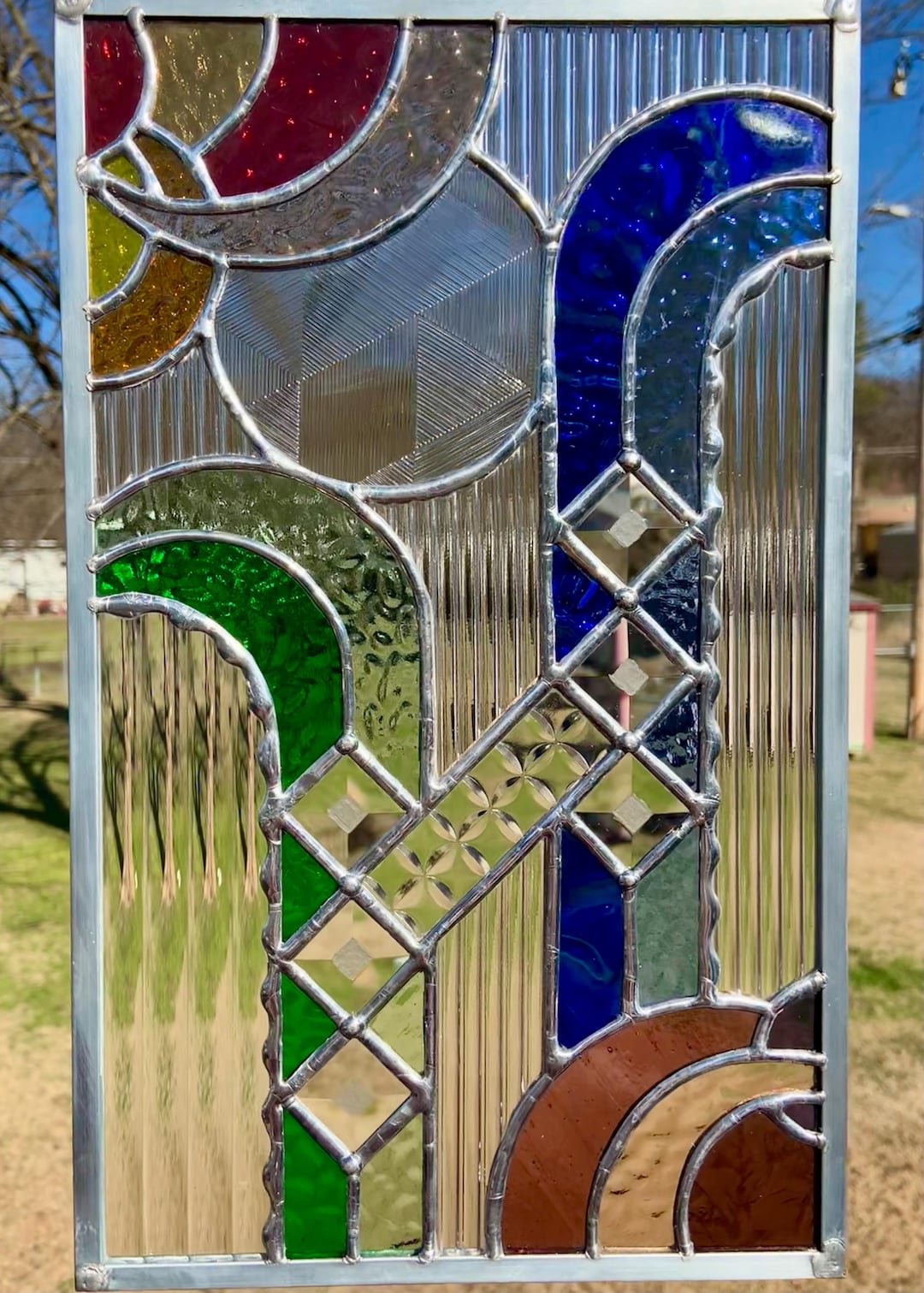 Original Design Stained Glass Panel - Etsy