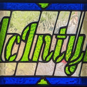 DEPOSIT for Custom Name Stained Glass - Etsy