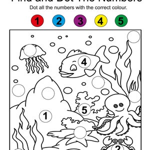 Dot Marker Printable, Dot Numbers, Do a Dot Printable, Dot Worksheet ...