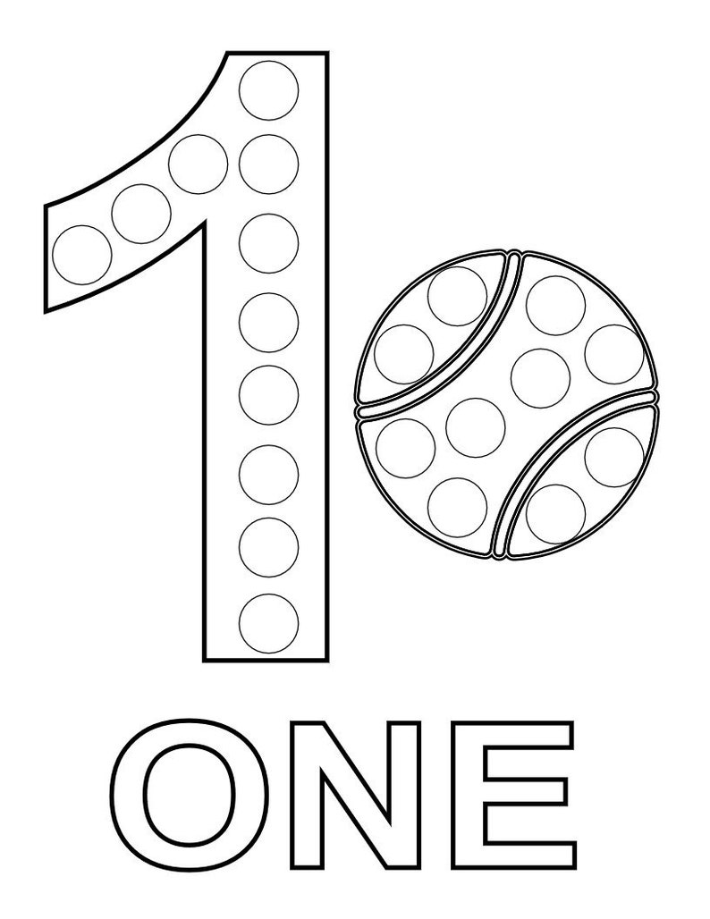 Dot Marker Printable, Dot Numbers, Do a Dot Printable, Dot Worksheet ...