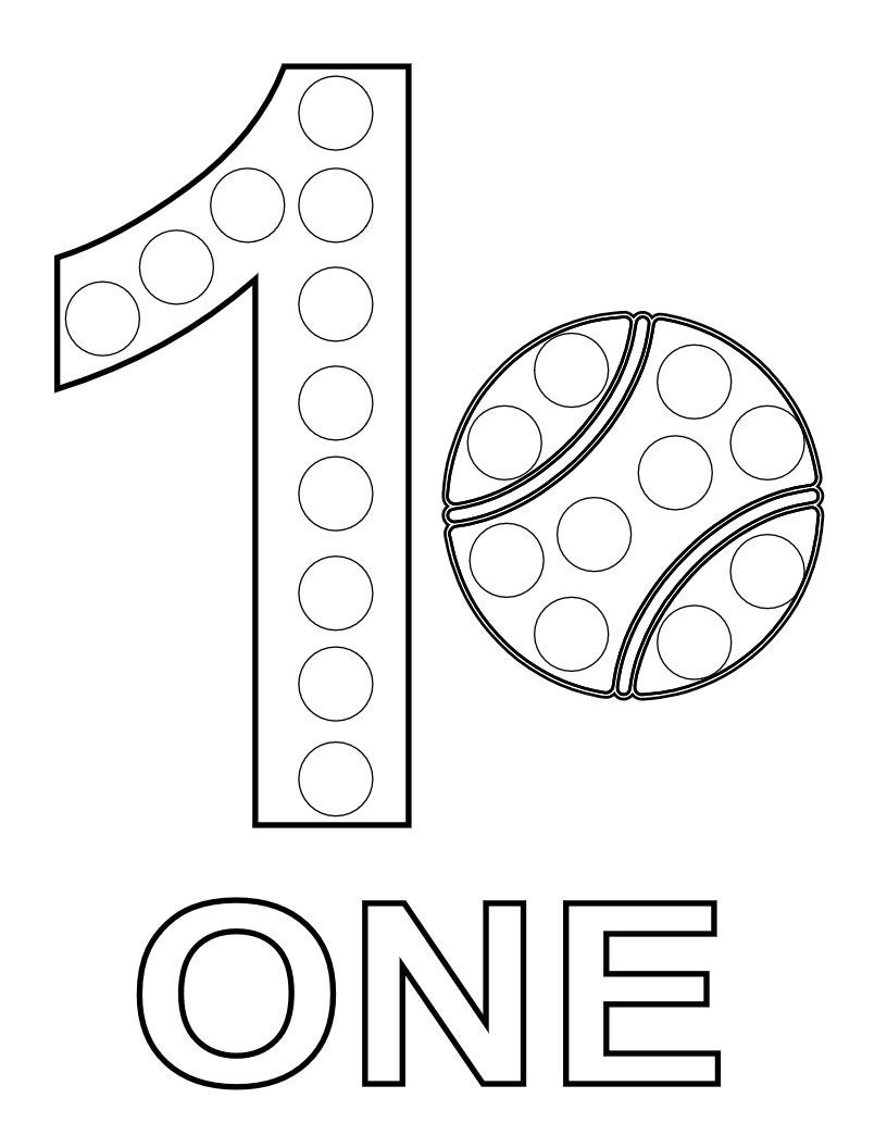 Dot Marker Printable, Dot Numbers, Do a Dot Printable, Dot Worksheet ...