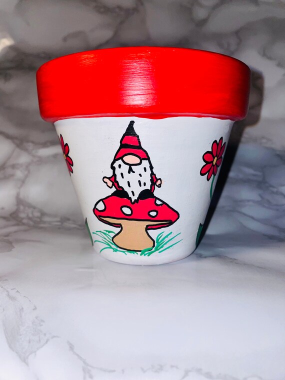 Red Gonk Plant Pot Terracotta Pot Indoor Planters Indoor - Etsy