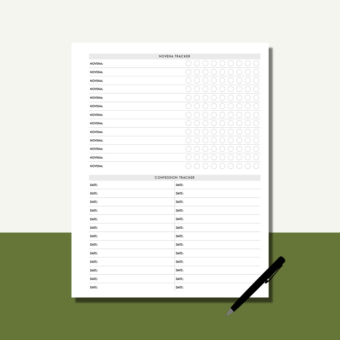 2023 Printable Catholic Planner & Household Management 100 Pages Daily ...