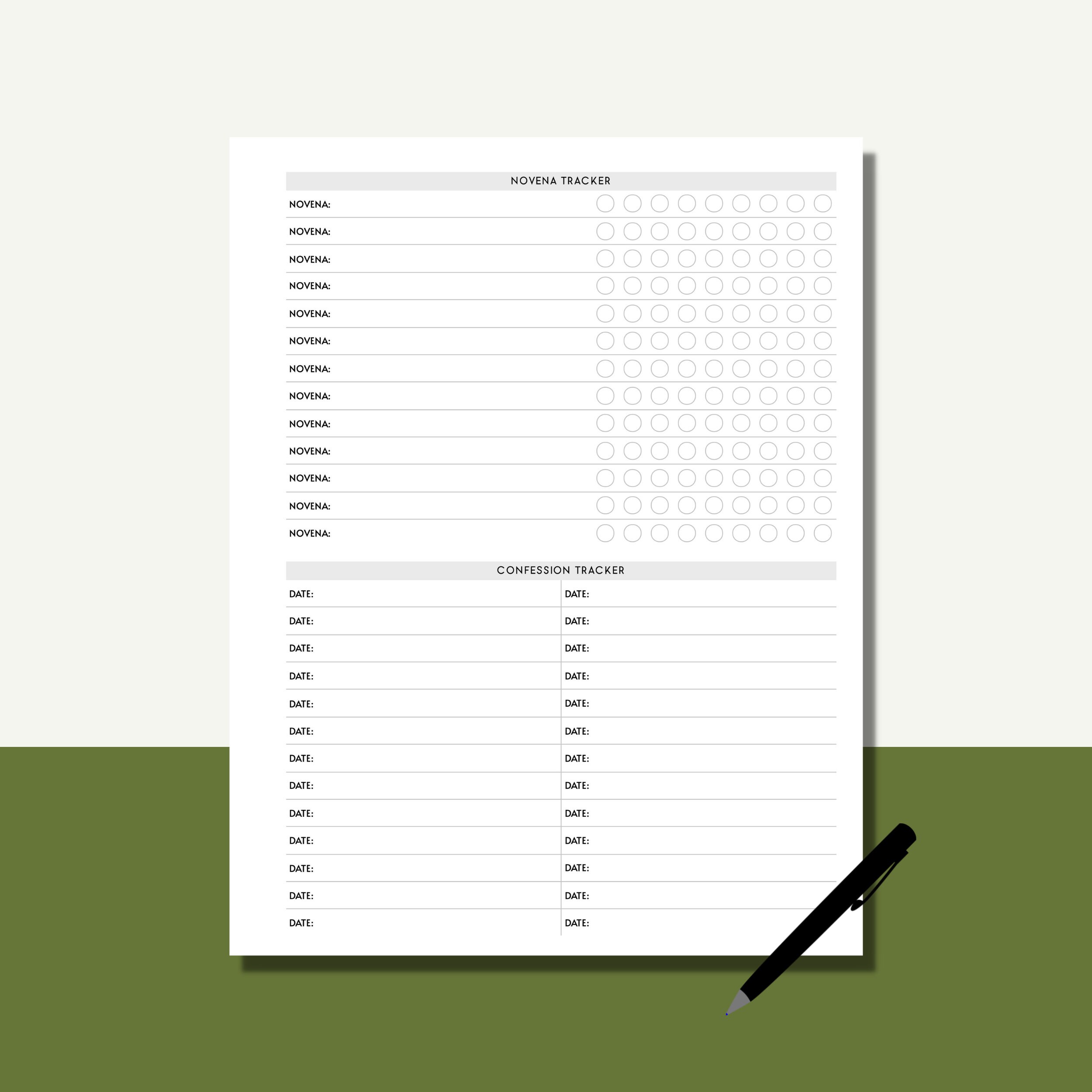 2023 Printable Catholic Planner & Household Management 100 Pages Daily ...