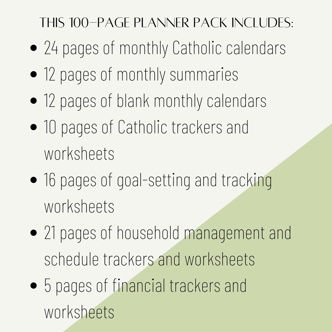 2023 Printable Catholic Planner & Household Management 100 Pages Daily ...