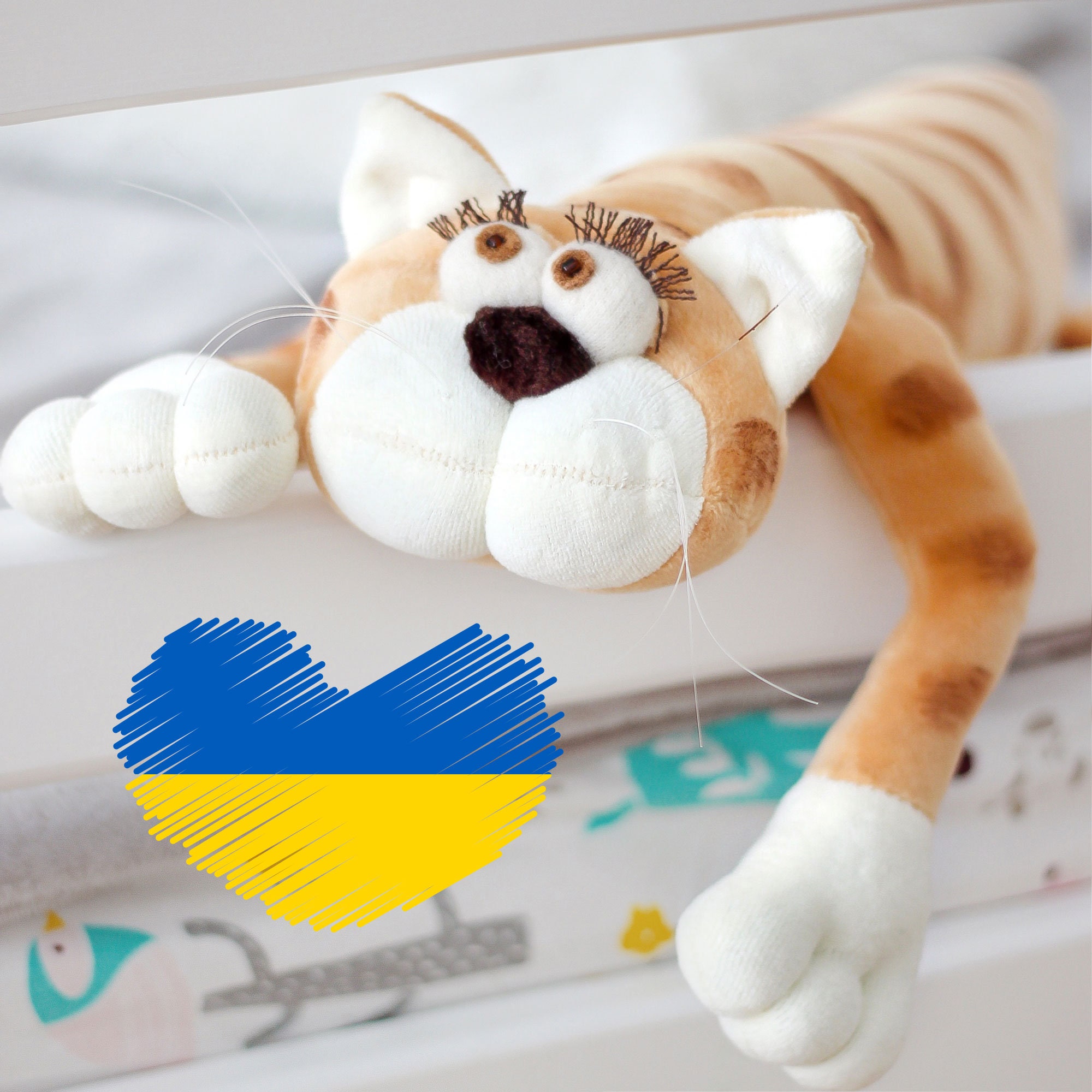 Plush Cat Valerian Stuffed Animal. Handmade in Ukraine. Medium - Etsy