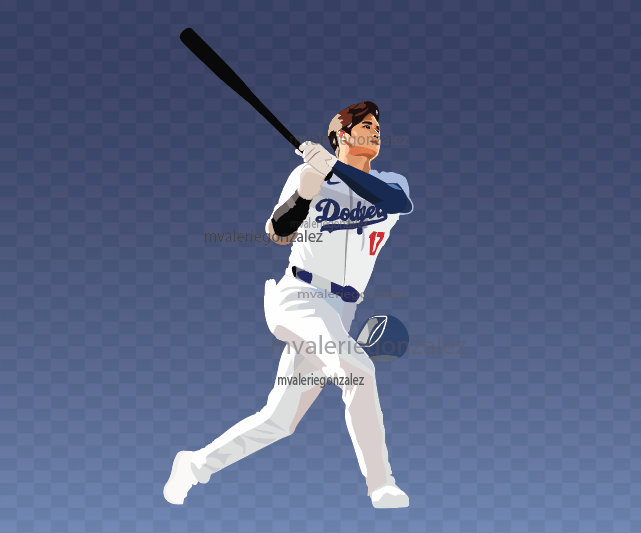 Shohei Ohtani PNG, Los Angeles Dodgers, Fan Art PNG - Etsy