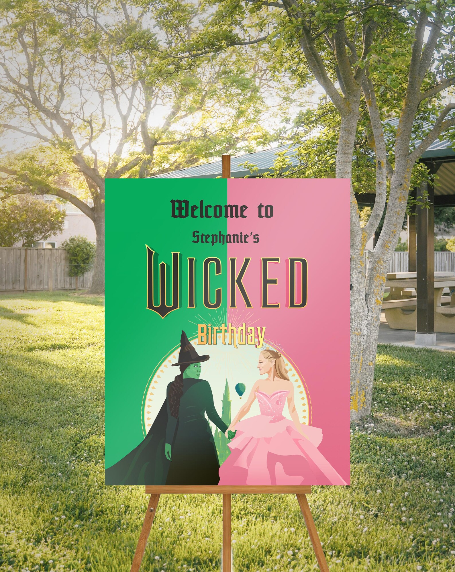 Wicked Musical Welcome Sign Editable Birthday, Musical Theme Invite ...