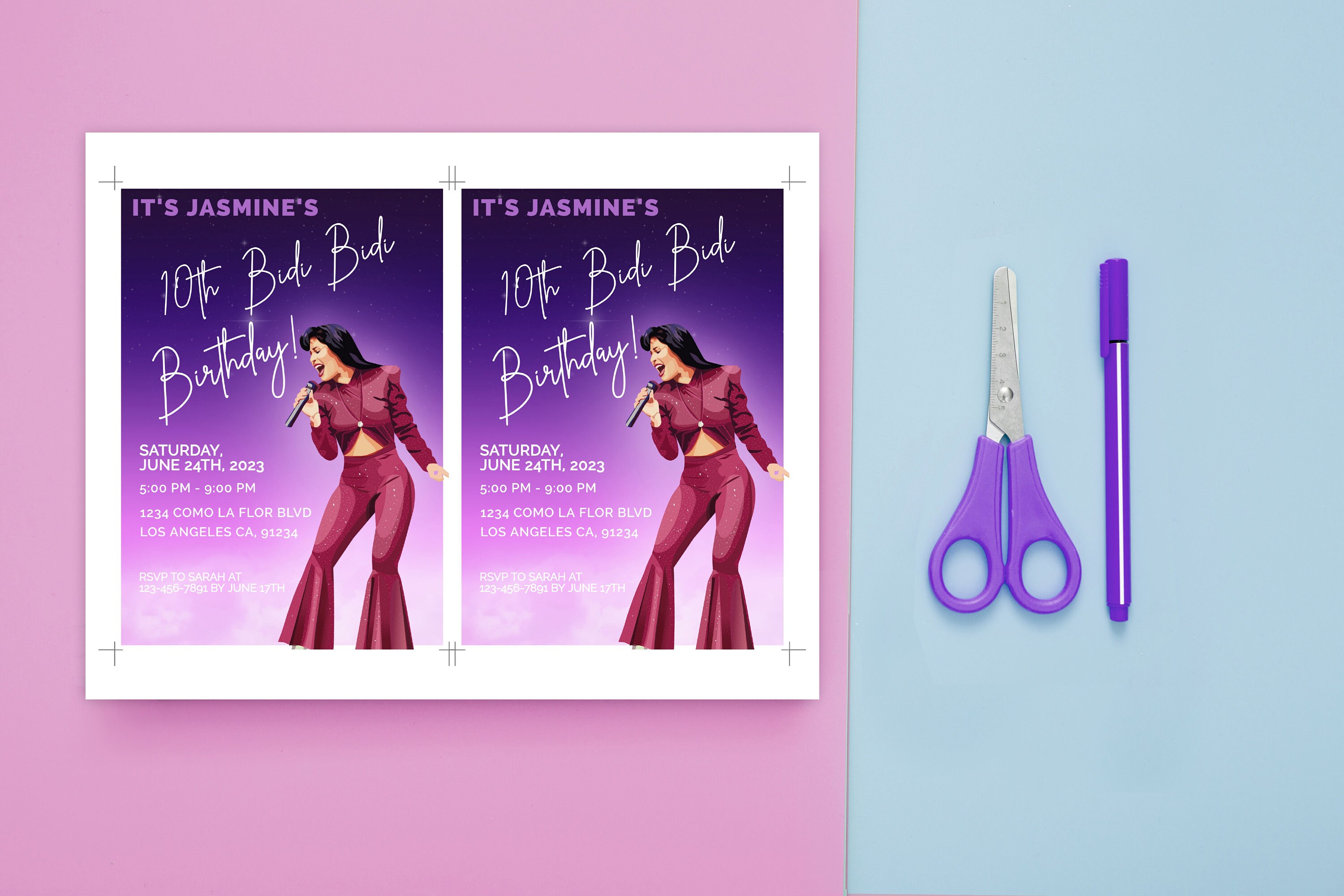 Selena Quintanilla Editable Birthday Invitation Selena - Etsy