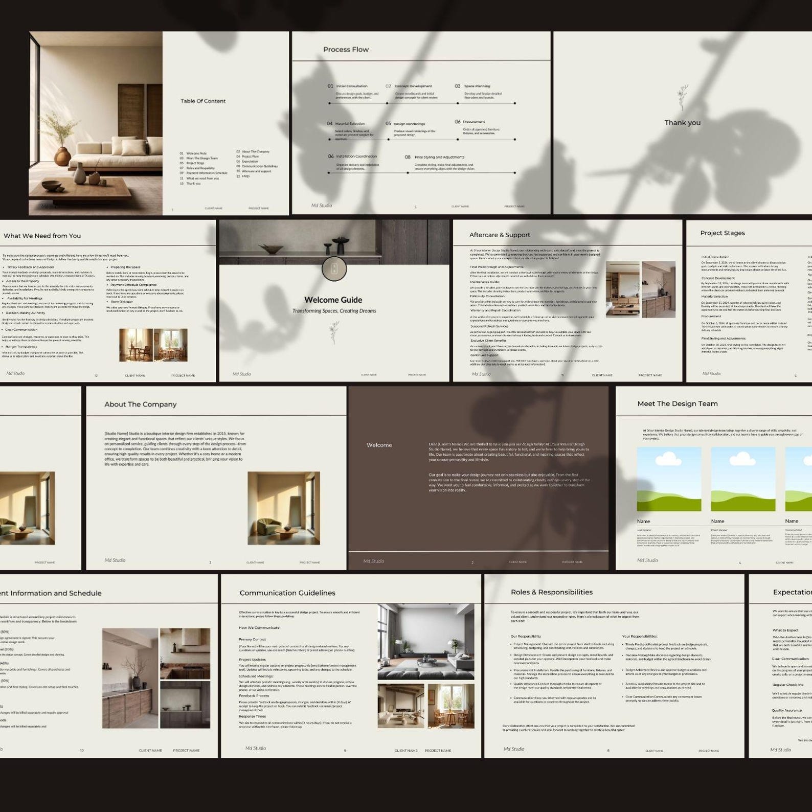 Interior Design Client Welcome Guide: Editable Onboarding Template - Etsy