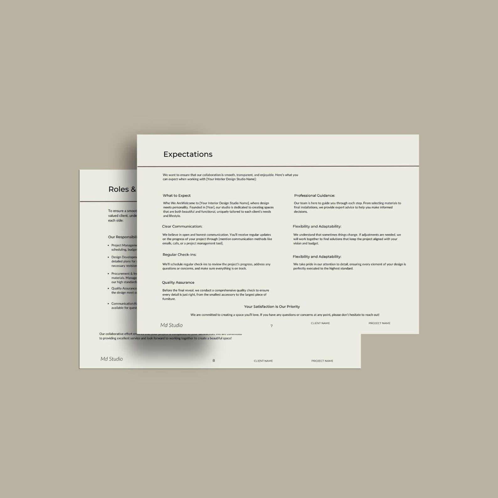 Interior Design Client Welcome Guide: Editable Onboarding Template - Etsy