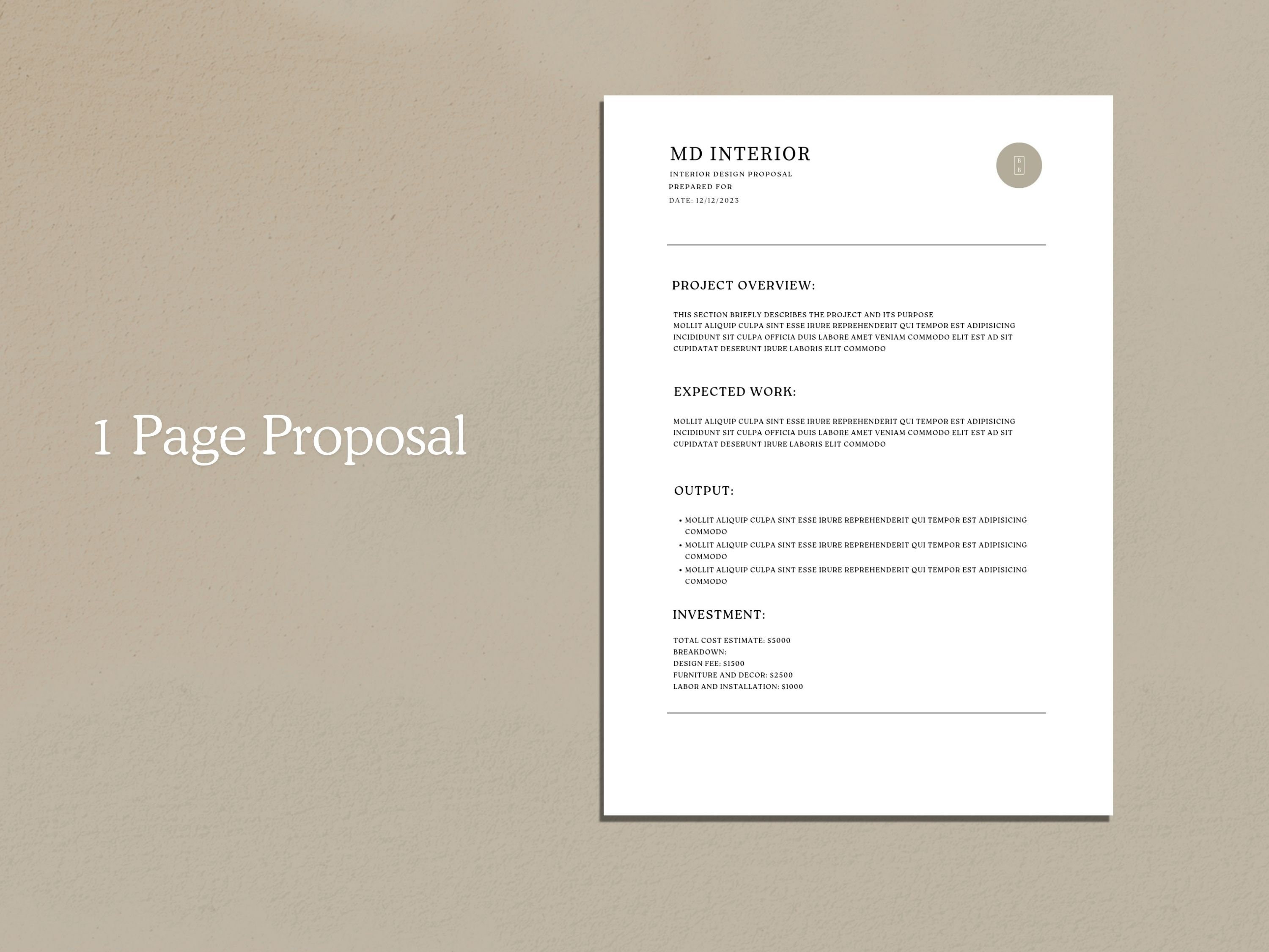 Interior Design Bundle Template Contract Template Form Interior Design ...