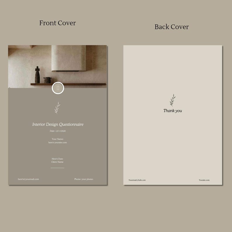 Interior Design Client Questionnaire Interior Design Detailed Clients ...