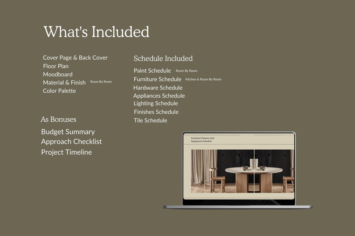 Interior Design FFE Template Finishes Furniture Hardware & Fixtures ...