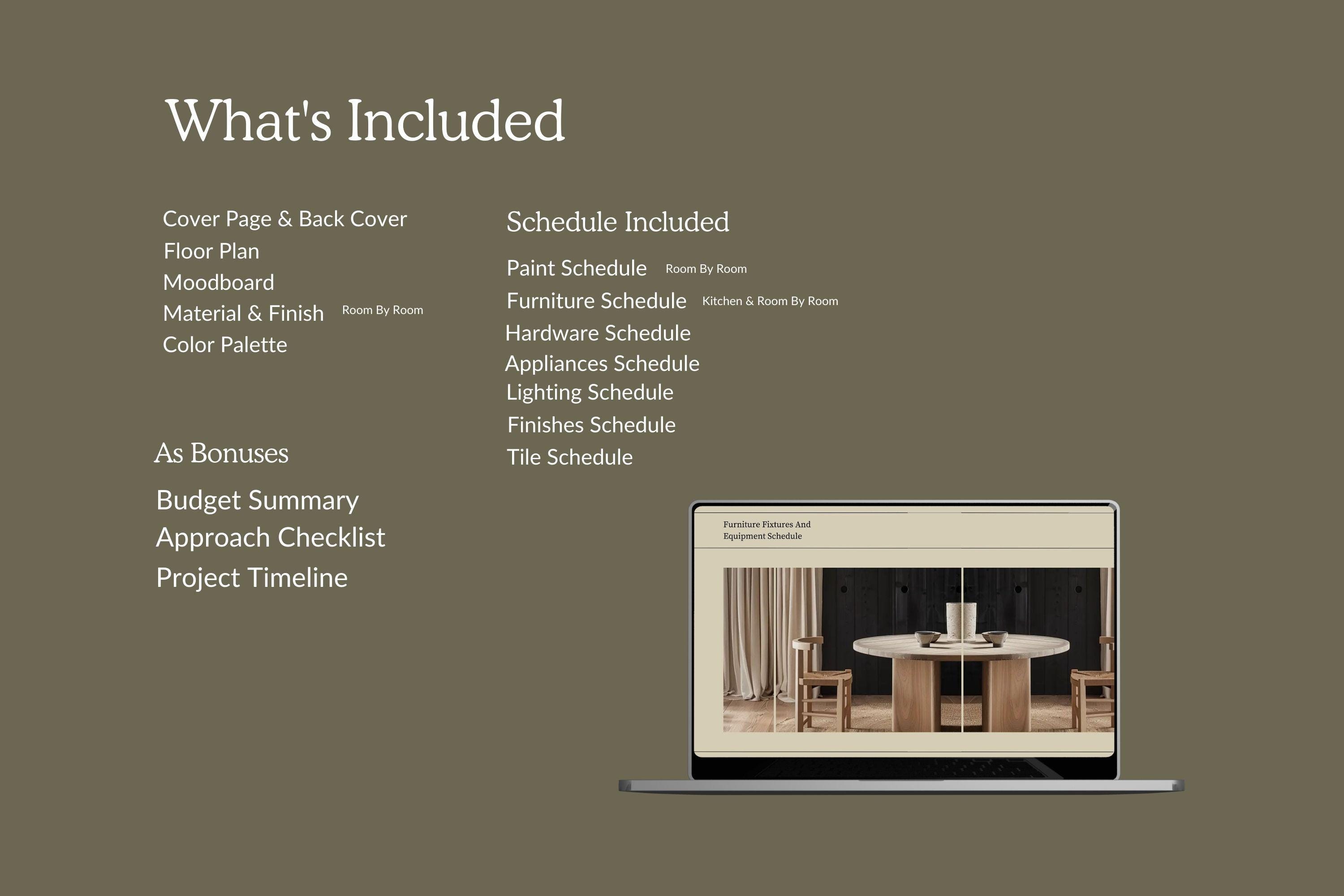 Interior Design FFE Template Finishes Furniture Hardware & Fixtures ...