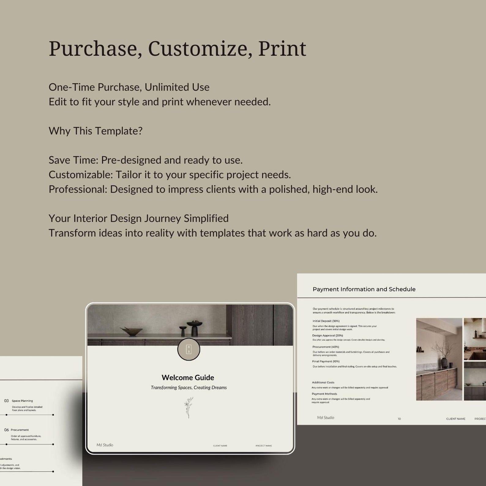 Interior Designer Welcome Guide Welcome Packet Client Onboarding Kit ...