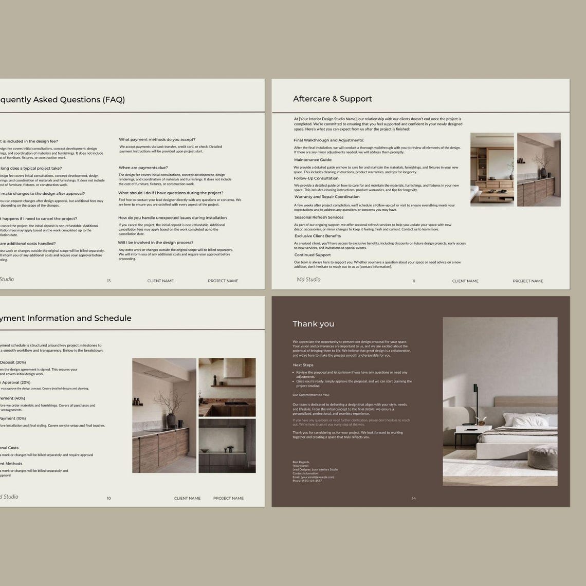 Interior Designer Welcome Guide Welcome Packet Client Onboarding Kit ...