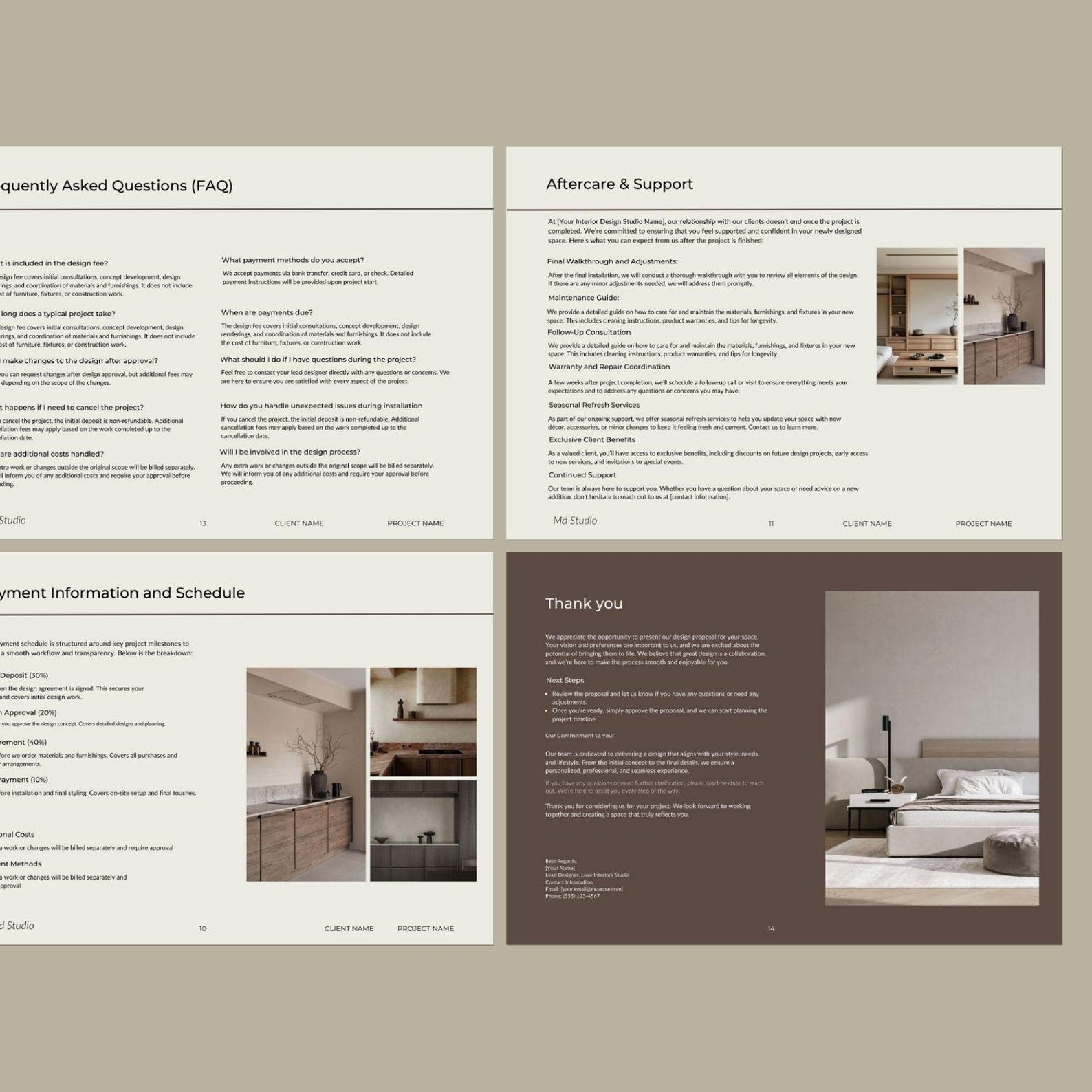 Interior Designer Welcome Guide Welcome Packet Client Onboarding Kit ...