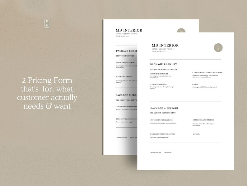 Interior Design Bundle Template Contract Template Form Interior Design ...