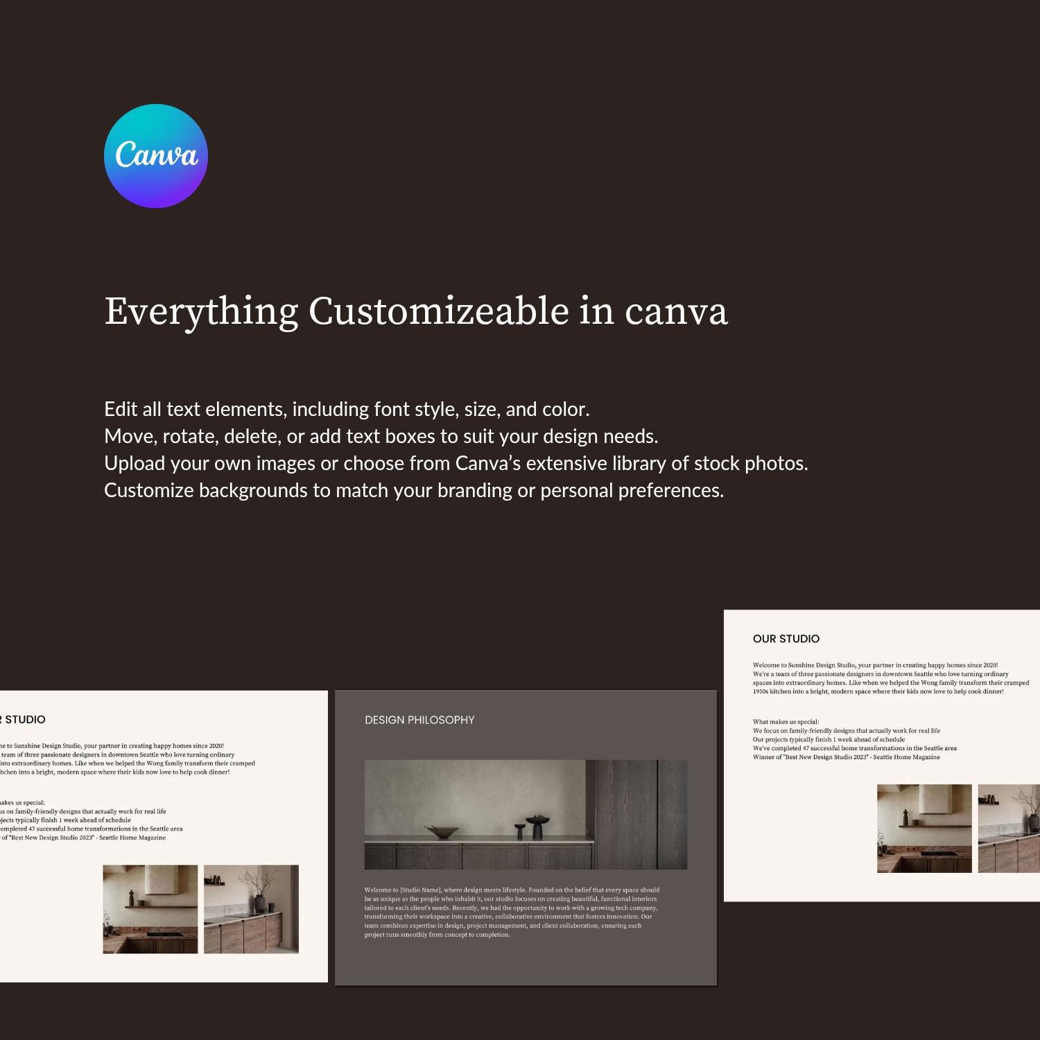 Interior Design Investment Guide Template Services and Portfolio Guide ...