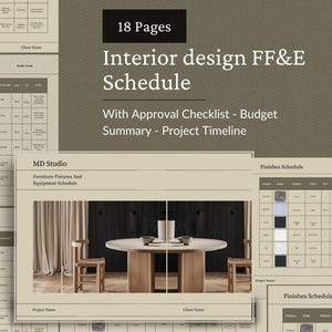 Interior Design FFE Template Finishes Furniture Hardware & Fixtures ...