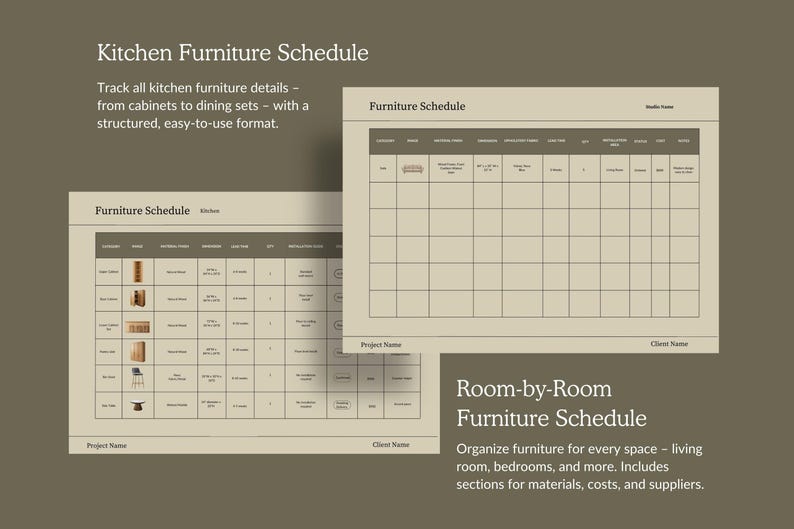 Interior Design FFE Template Finishes Furniture Hardware & Fixtures ...