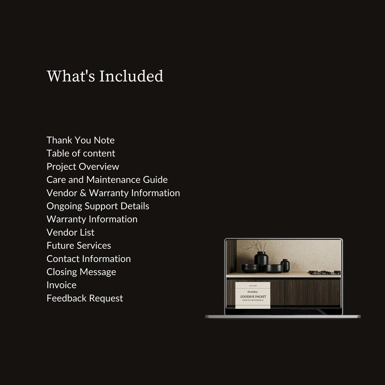 Interior Design Goodbye Packet | Interior Design Client Handover ...