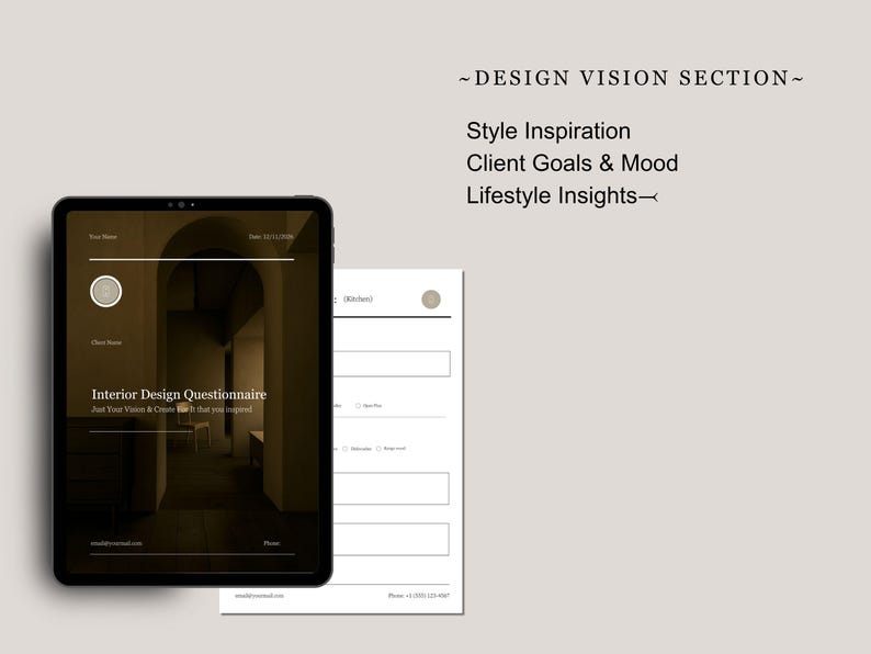 Interior Design Client Questionnaire | Interior Design Detailed Client ...