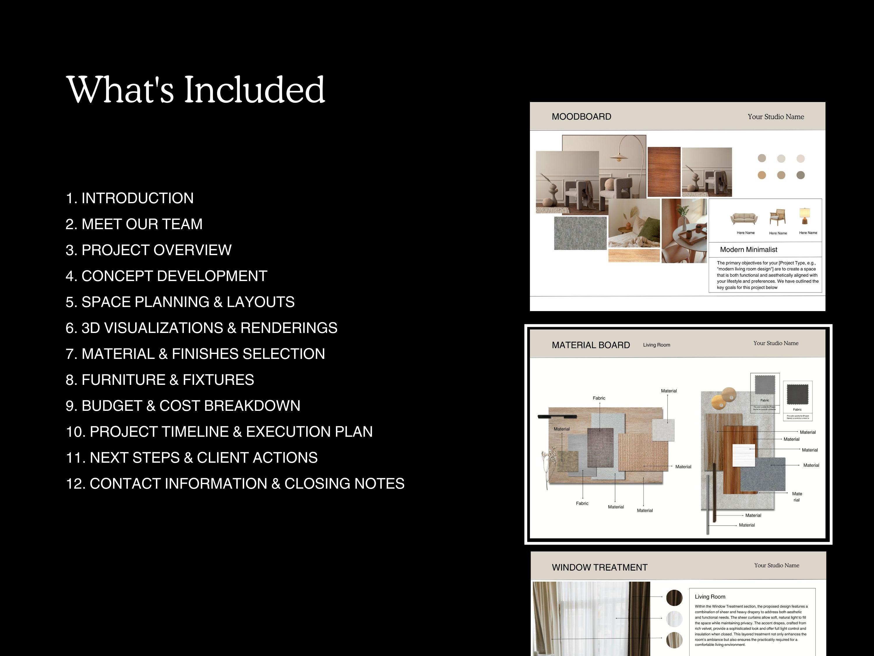 Interior Design Project Presentation: Client Proposal Template (canva ...