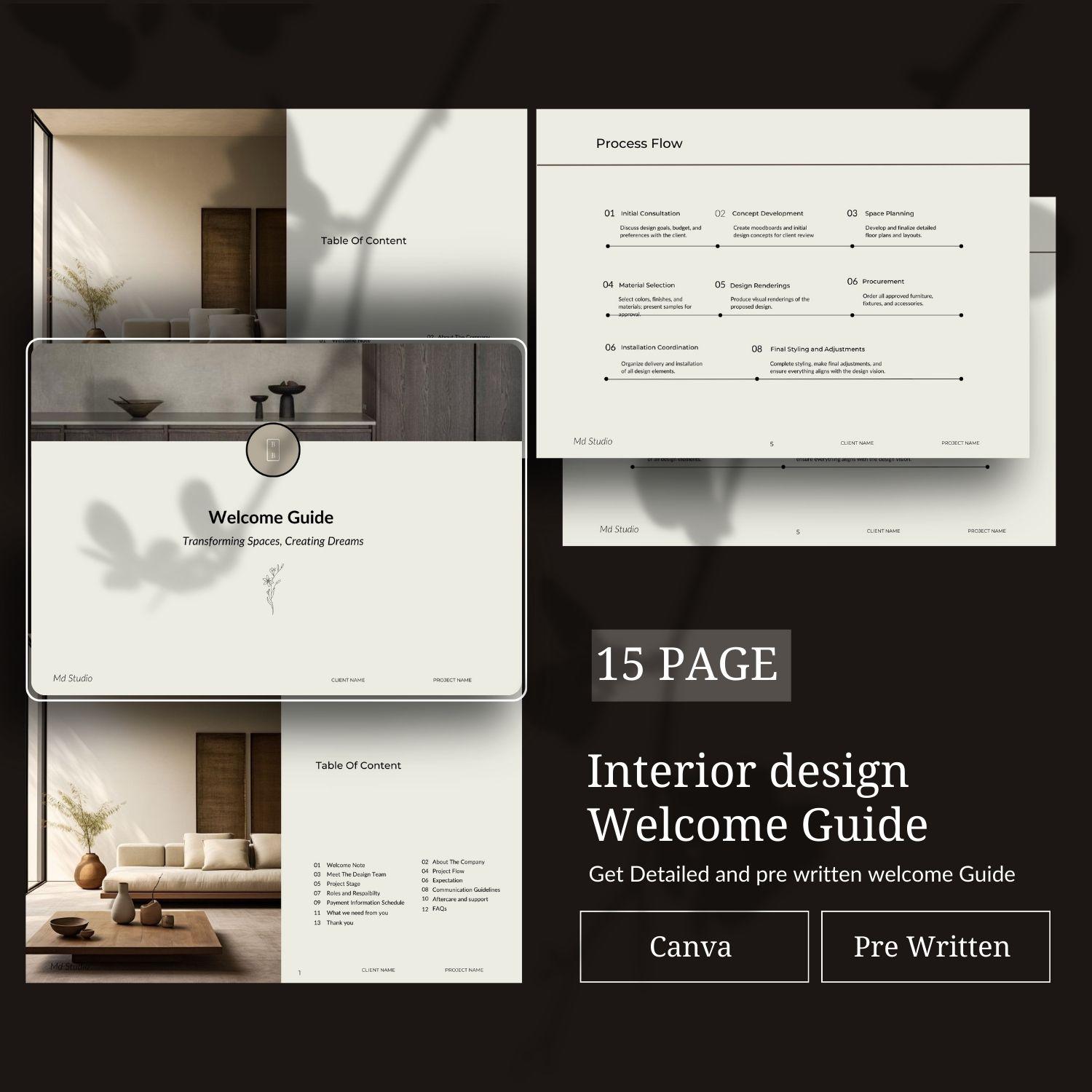 Interior Designer Welcome Guide Welcome Packet Client Onboarding Kit ...