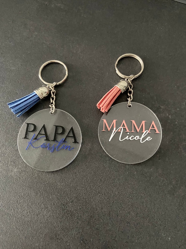 Keychain Personalized With Name Mama Mom Papa Dad Grandma - Etsy