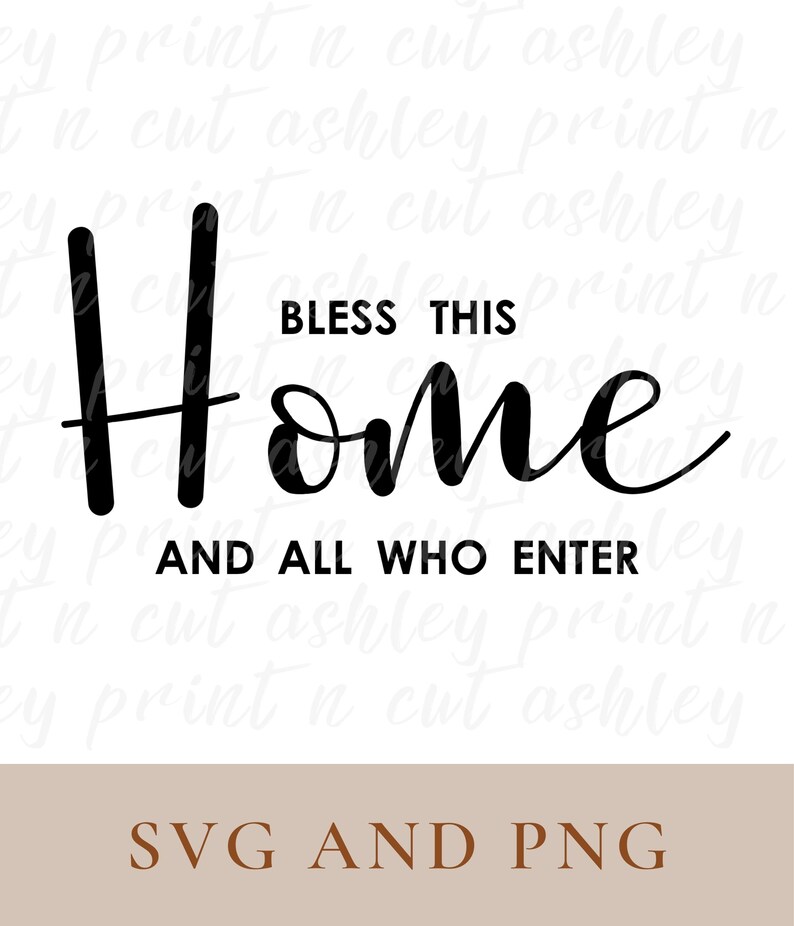 Bless This Home SVG and PNG, Door Sign Cut Files, Vector File, Cut File ...
