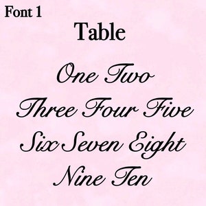 Table Number Decals Wedding Decals Table Numbers Wedding - Etsy