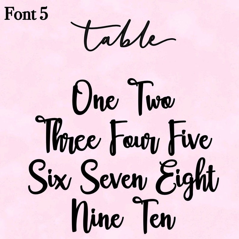 Table Number Decals Wedding Decals Table Numbers Wedding - Etsy
