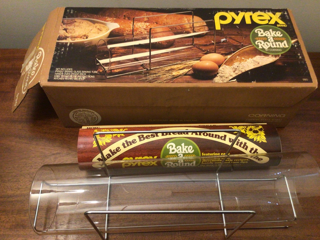 Pyrex Bake A Round Glass Bread Baking Tube| & Chrome Holder| Homemade ...
