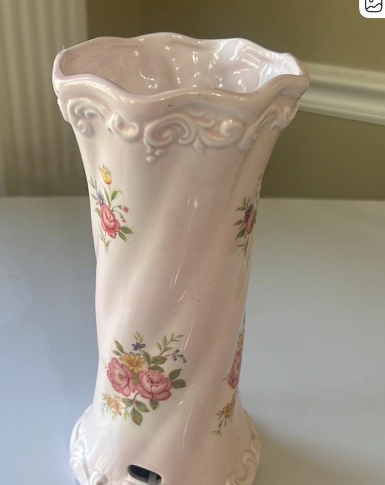 Tall Floral Ceramic Musical Vase, CMC Japan - Etsy