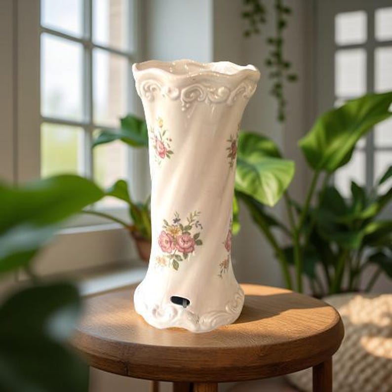 Tall Floral Ceramic Musical Vase, CMC Japan - Etsy