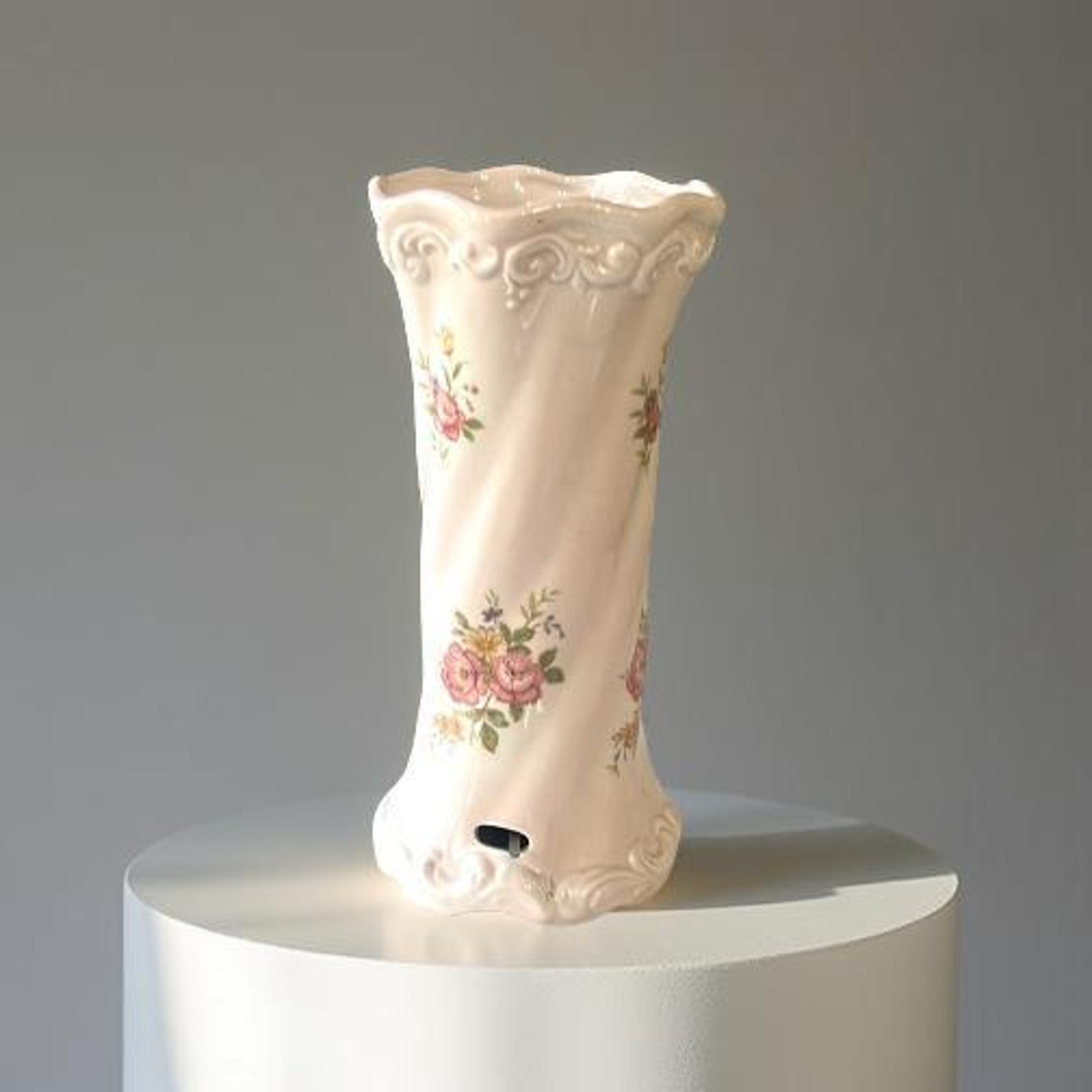 Tall Floral Ceramic Musical Vase, CMC Japan - Etsy